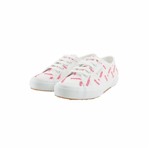 送料無料 10% OFF SALE SUPERGA スニーカー スペルガ SUPERGA 2750-COTU EMBLOGO ローカット 刺繍 蛍光 キャンバス カジュアル 通学・通勤 ホワイト-ピンク 白 シロ 12 (WHITE-RED...