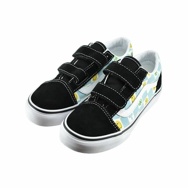 送料込み ヴァンズ VANS OLD SKOOL V オールドスクール V (MELTED CHK BLK) VN0A38HD スニーカー キッズ ジュニア 子供 男の子 女の子 メルト チェック ブラック/マルチ 35 シューズ 靴ローカ...