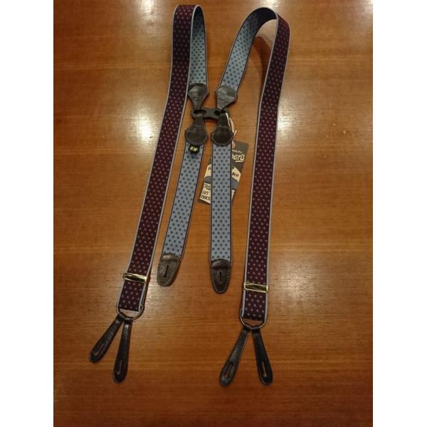 ダッパーズ(Dapper's)のサスペンダー(Classical Suspenders by Gevaert LOT1601A)です。1930'sのH型のサスペンダーをベースに、帯部分にはベルギーのテキスタイルメーカー「ゲバート社」の35m...