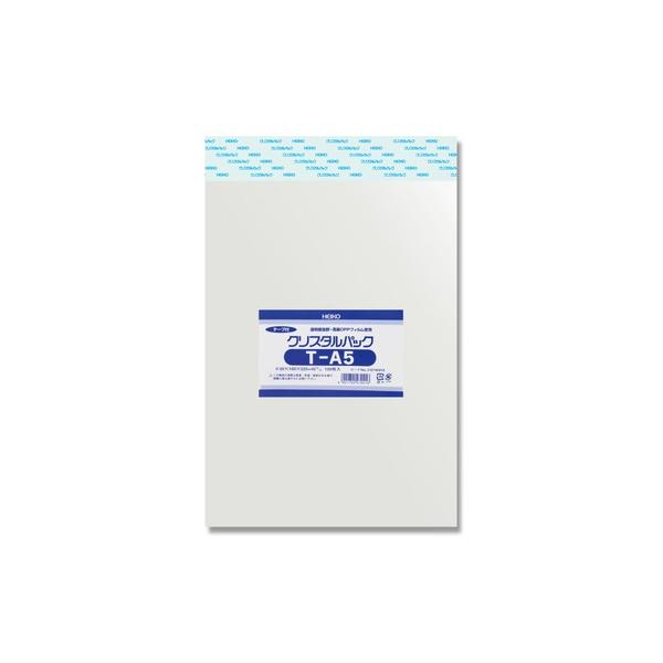 クリスタルパックは、透明度がよく、つやがあるのが特長のOPP(ニ軸延伸ポリプロピレン）を使用した袋です。<br>OPPのシートを底で折り返し、袋の両側をヒートシール(熱圧着）して製造するため、袋にミミ（のりしろ）が発生せず、使用...