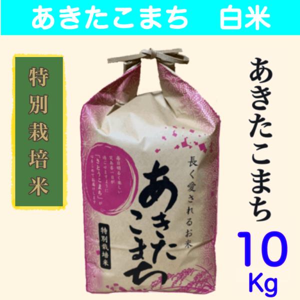 商品名：特別栽培米　あきたこまち白米　一等米名　称：白米産　年：令和　7年産産　地：秋田県大潟村内容量：１０kg発送日：ご注文を受けてから精米し、すぐ発送いたしますピカピカの新米ができあがりました。色選別済み。色付き米、虫食い米、小石、ゴミ...