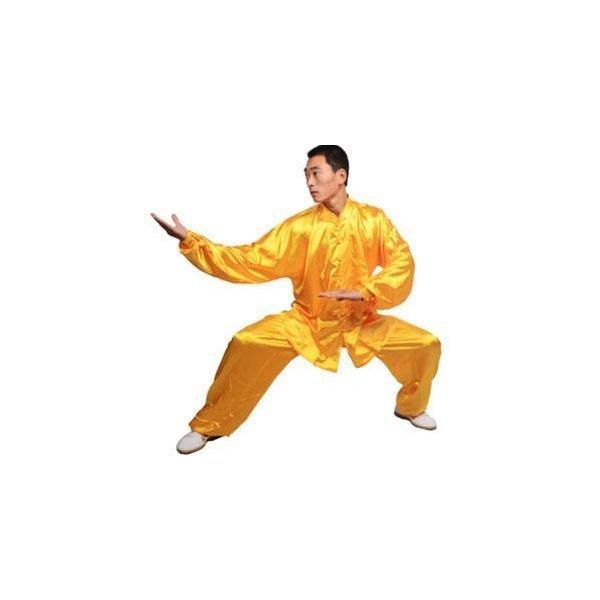 ポリエステル 表演服 功夫服 武術教室★天然素材ならではの肌触りで、身体に吸い付くようにフィットし、しなやかな曲線を演出します。★布地がとてもしっかりしているので、ストンと落ちてきれいなシルエット。★プレゼントとしても人気のある太極拳服です...