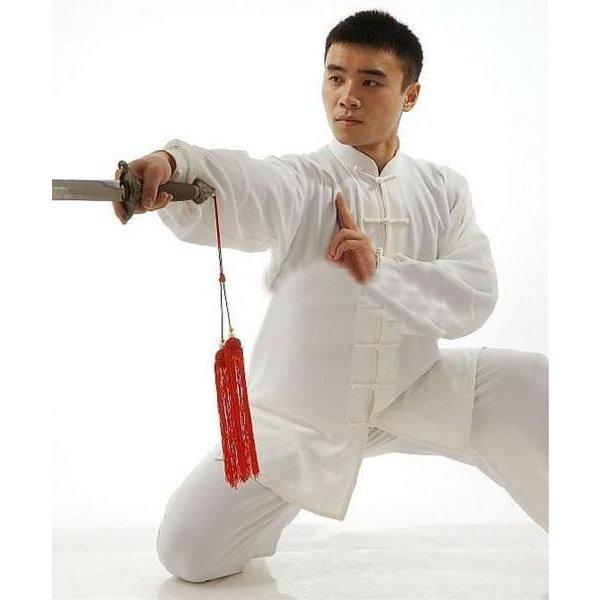 ポリエステル 表演服 功夫服 武術教室★天然素材ならではの肌触りで、身体に吸い付くようにフィットし、しなやかな曲線を演出します。★布地がとてもしっかりしているので、ストンと落ちてきれいなシルエット。★プレゼントとしても人気のある太極拳服です...