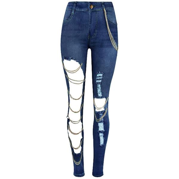 選択できるサイズ:/S/M/L/XL/2XL/3XL素材構成: 100% Cotton1.Features:Jeans,Pocket,High Waist,Button,Casual,Trend And Fashion Design,Sui...