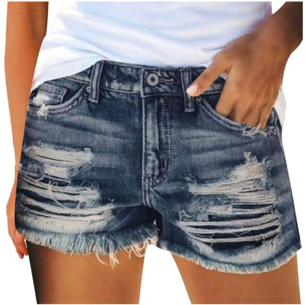 Women Summer Pants Sexy Jeans High Waist Slim Hole Shorts pantsWe can guarantee that the overall style displayed in the ...