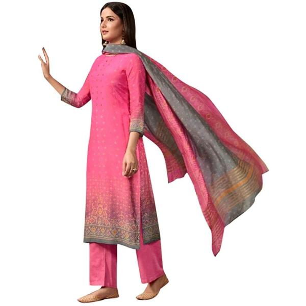 素材構成: Pure Cotton SilkSTYLE : This is Semi-stitch dress material needs sewing/stitching according to body measurements.F...