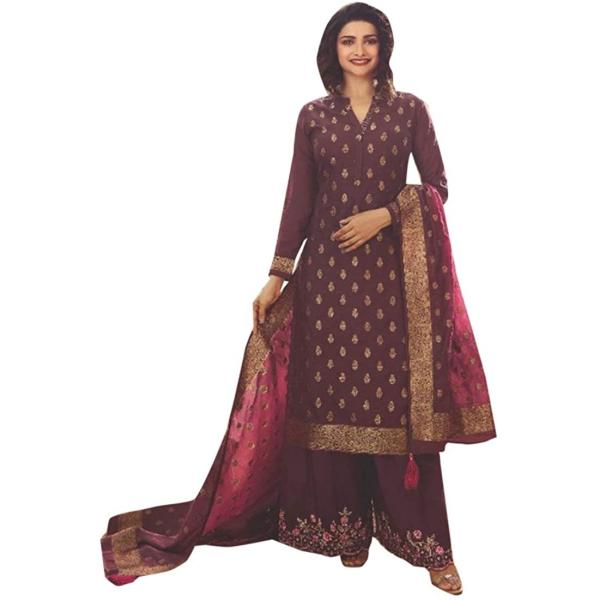 素材構成: Munga SilkSTYLE : This is Semi-stitch dress material needs sewing/stitching according to body measurements.FABRIC ...