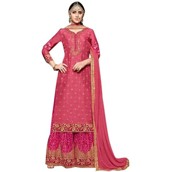 素材構成: Pure Viscos Upada SilkSTYLE : This is Semi-stitch dress material needs sewing/stitching according to body measurem...