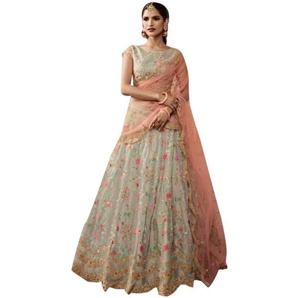 素材構成: NetSTYLE : This is Semi-stitch dress material needs sewing/stitching according to body measurements.FABRIC DETAILS...