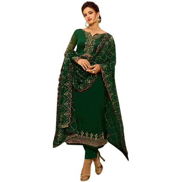 素材構成: Satin GeorgetteSTYLE : This is Semi-stitch dress material needs sewing/stitching according to body measurements.FA...