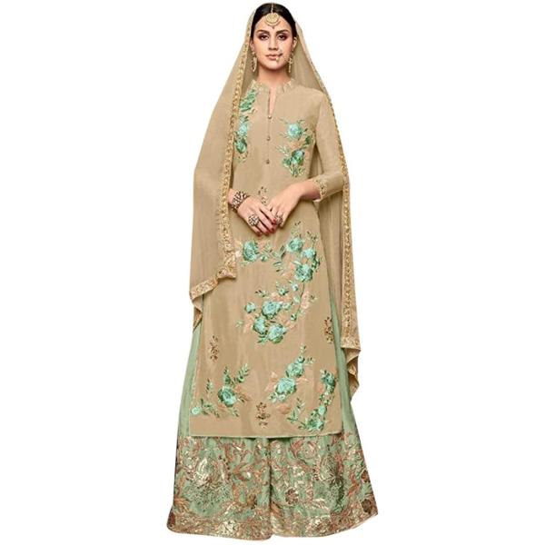 素材構成: Pure Viscos Upada SilkSTYLE : This is Semi-stitch dress material needs sewing/stitching according to body measurem...