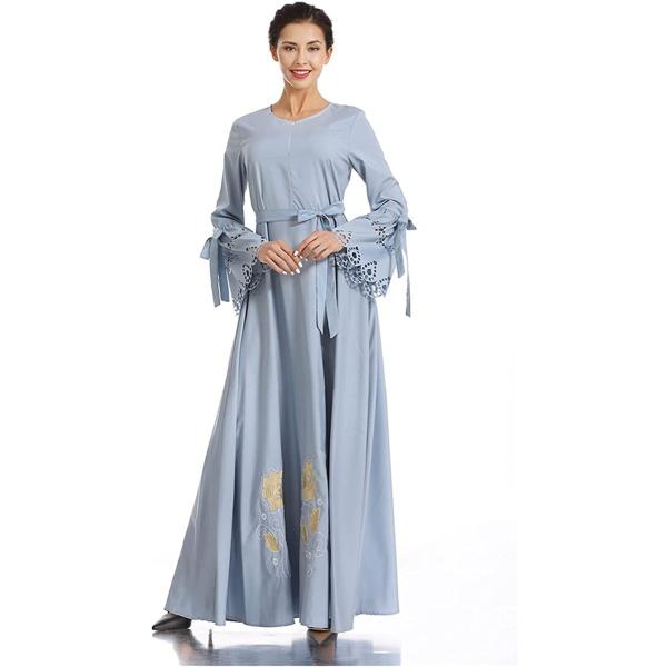 ファブリック名ポリエステルパターンソリッドカラークラフト刺繍/刺繍スカートロングスカートスカート大振れ襟 ラウンドネックスリーブタイプトランペットスリーブ袖丈 長袖ウエストタイプゆるい腰服のドア設定メインファブリック成分91％-99％ポリエ...