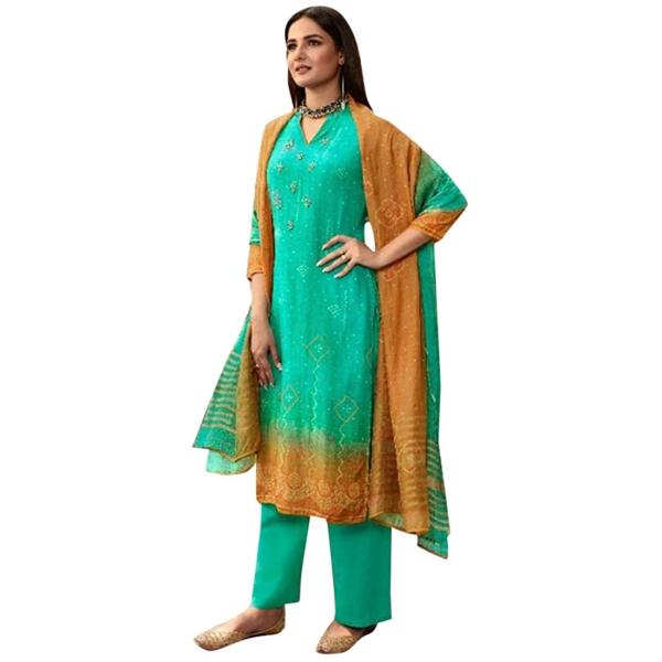 素材構成: Pure Cotton SilkSTYLE : This is Semi-stitch dress material needs sewing/stitching according to body measurements.F...