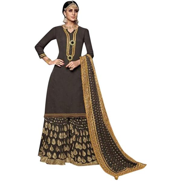 素材構成: Pure Viscos Upada SilkSTYLE : This is Semi-stitch dress material needs sewing/stitching according to body measurem...