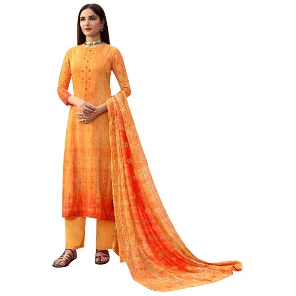 素材構成: Pure Cotton SilkSTYLE : This is Semi-stitch dress material needs sewing/stitching according to body measurements.F...