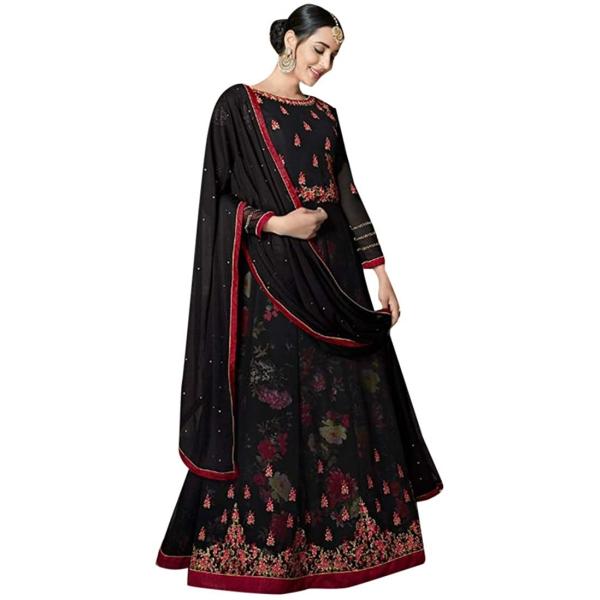 素材構成: Heavy GeorgetteSTYLE : This is Semi-stitch dress material needs sewing/stitching according to body measurements.FA...