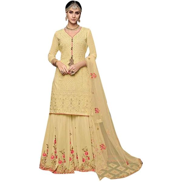 素材構成: Pure Viscos Upada SilkSTYLE : This is Semi-stitch dress material needs sewing/stitching according to body measurem...