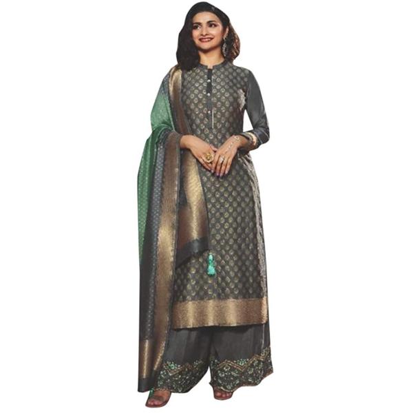 素材構成: Munga SilkSTYLE : This is Semi-stitch dress material needs sewing/stitching according to body measurements.FABRIC ...