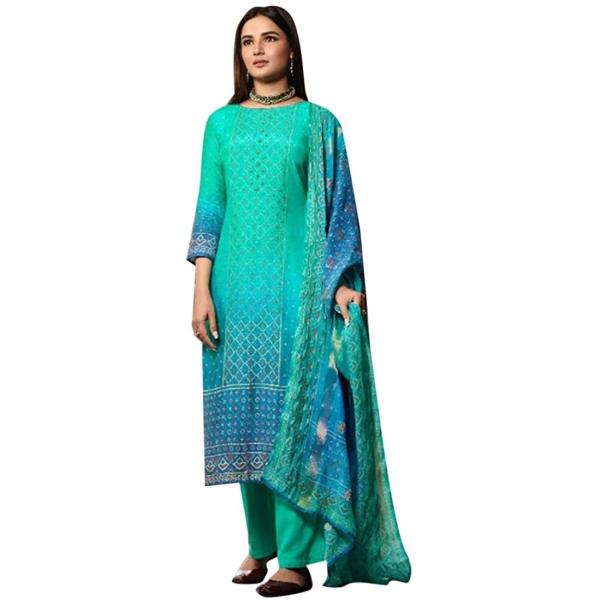 素材構成: Pure Cotton SilkSTYLE : This is Semi-stitch dress material needs sewing/stitching according to body measurements.F...