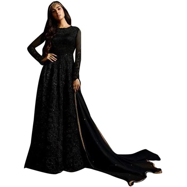 素材構成: NetSTYLE : This is Semi-stitch dress material needs sewing/stitching according to body measurements.FABRIC DETAILS...