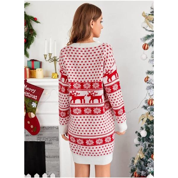 かわいいクリスマスのセーター女性のドレス女性の女の子家族の妻の贈り物のための最高の贈り物を編むあなたのために作られた快適な休日のスウェットシャツ、興味深いパターン/クリスマスのスウェットシャツのドレス、あなたの家族とクリスマスを元気づけるた...