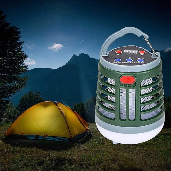 ★【3in1多機能】：１台購入３役があります。LEDランタン、蚊取り器と懐中電灯三つの機能があります。LED照明ライトだけではなく、夏になる時、電撃殺虫器になって、虫が好む波長（360-400nm）の光を点灯させ、5ｍ範囲内の蚊などを誘引し...