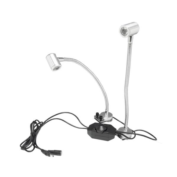 自在に曲げて調光できるダブルアームLEDライト照明装置。マイクロスコープUM10/UM18用オプション。■両側に照明を置き、金属や樹脂製品の観察時のハレーションを抑え、細かなキズも観察可能に■電子部品や金属部品の欠陥観察、基板ハンダ付けなど...