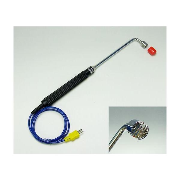 先端がスプリング状なので一定の接地圧力が得られ正確な表面温度測定が可能業界標準のミニチュアオス型コネクター付・過熱使用限度：480℃・センサー直径：15mm