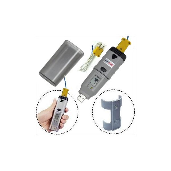 ■熱電対温度（K熱電対）を記録できるUSBデータロガー　豊富な熱電対温度センサを使用することができます。■温度記録数 32000件　xls形式（エクセル）で保存可能■測定データは本体をパソコンのUSBポートに差し込むだけ■欧州安全規格CE適...