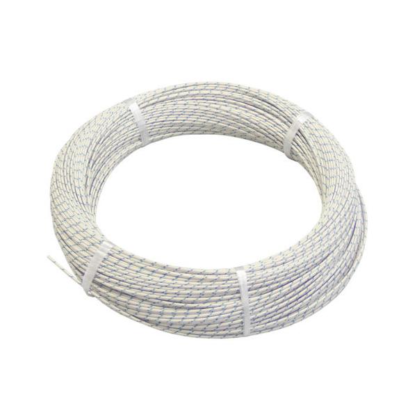 長さ100mのガラス被覆K熱電対。K熱電対は温度と熱起電力との関係が直線的であり、工業用として最も多く使用されています。熱電対タイプ：K素線径：φ0.32mm被覆材質：ガラス長さ：100m耐熱温度：200℃