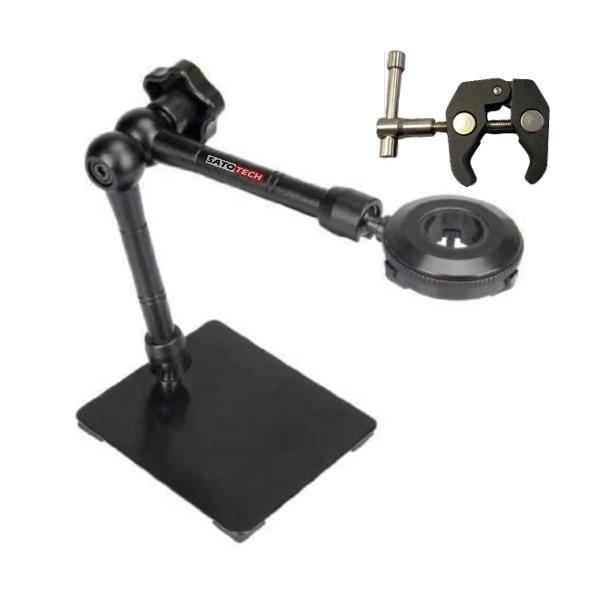 おすすめの万能フレックスアームスタンドHJ-ARM。関節を自由な角度に曲げられるアームで固定保持が可能。3か所の関節を自由な角度や高さに調節可能な新開発固定ダイヤル操作式。上下、左右、斜めの自由な位置から、観察可能になります。・マイクロスコ...