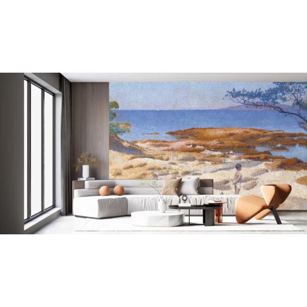 《自社規格サイズ》【新商品】　従来の壁紙にはないユニークなデザインを持つパブリックドメイン製品を自社で製作し提供しています。＜商品名＞　アンリ=エドモン・クロス Beach at Cabasson（anri183）           フラ...