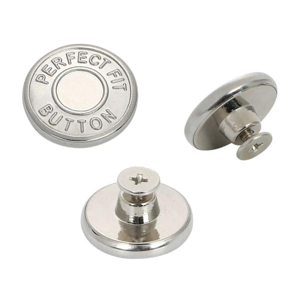 r_planning ウエスト 調整 シルバー ボタン お直し ジーンズ サイズ 調節 3個 セット