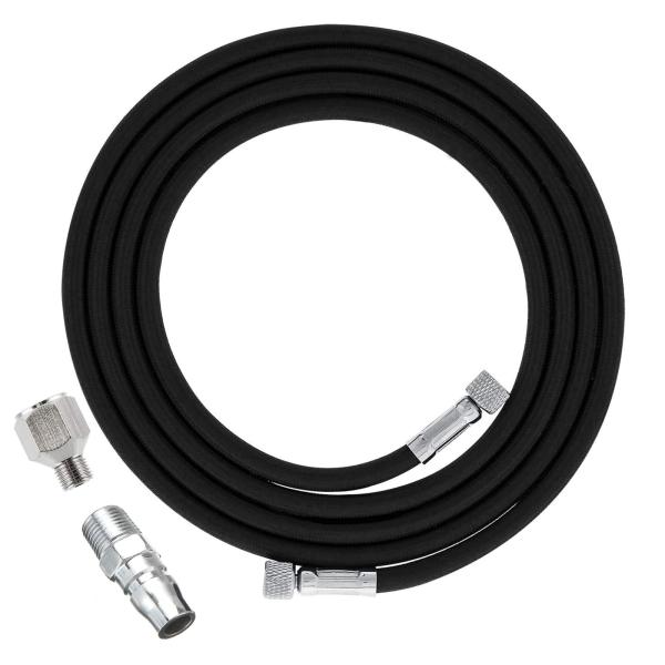 DFsucces エアブラシホース 1.8M ナイロン編組 ジョイント付き 標準 1/8インチ 1/4インチサイズのフィッティング付き 接続用ホース