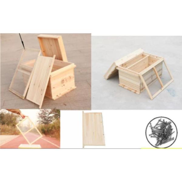 商品詳細サイズ： 内側サイズ46*30*26cm厚さ：1.1cm素材：杉木重さ：約5.9kg配送部品：巣ボックス本体*1＋巣枠*7＋隔離板*1巣ボックスには銅目、メッシュとワイヤーは含まれていません。 お客様は商品を受け取った後、簡単な組み...