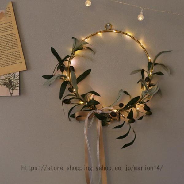 クリスマス リース クリスマス花輪 ナチュラルリース 玄関 造花 壁掛けフラワー ぶら下げ飾り ドアリース 飾り 庭園 結婚式 店舗 撮影 道具 クリスマス ハロウィン 飾り デコレーション リース サイズ直径（外径）：約25cm※色/デザ...