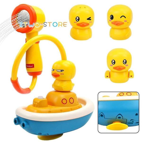 豊かな遊び方本品は、シャワーアヒル、頭頂噴水アヒル、ほっぺた噴水アヒル、翼噴水アヒルの4種類のアヒルがあります。アヒルちゃんは噴水の形が異なっているだけでなく、表情もそれぞれ違っております。お子様の気分により違いアヒルで遊んでいいです！また...