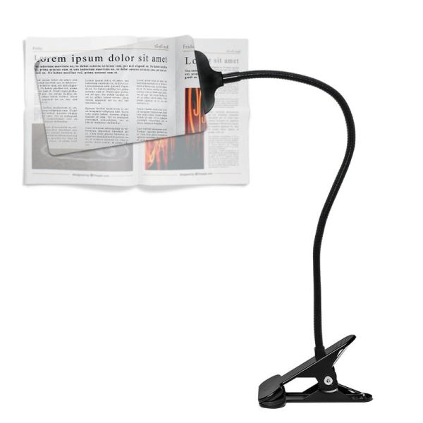 【商品名】　ZenCT スタンドルーペ 拡大鏡 5倍 四角形 クリップ式 読書用 スタンド レンズ 虫眼鏡 高倍率 360°角度調整可能 新聞 地図 ジ 【商品説明】　・【5倍拡大倍率】目に負担をかけず視野と見やすさを追求した、ルーペ5倍！...