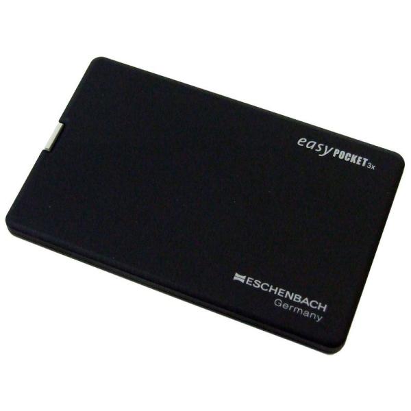 【商品名】　ESCHENBACH(エッシェンバッハ) 携帯用薄型ライトつきルーペ イージーポケット ブラック 3倍 ドイツ製 1521-10 【商品説明】　・サイズ:縦8.5×横5.5×厚さ0.6cm・倍率:3倍・光源:SMD-LED・素材...