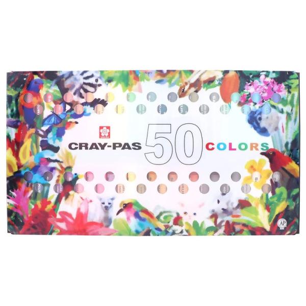 【商品名】　サクラクレパス クレパス 太巻50色セット 100周年 限定商品 VP50A 【商品説明】　・"【色】あお・ぐんじょう・あいいろ・あかるいむらさき・むらさき・すみれいろ・うすだいだい・ももいろ・こうばいいろ・うすべにいろ・くちば...