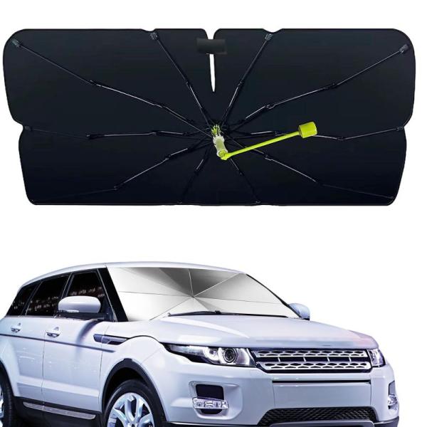 【商品名】　Junfire 車用サンシェード 車 フロント 日除けシェード 折り畳み傘 10本骨逆折り式 取付簡単 遮光 遮熱 車中泊 仮眠 プライバシ 【商品説明】　・【99%UVカット 遮光断熱 内部劣化防止】車用シェードは6種類の材質...
