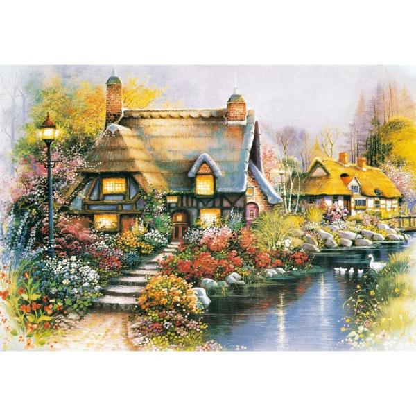 【商品名】　MISITU ジグソーパズル マイクロピース 1000ピース パズル 風景 絵画 花 花園 庭 自然 プレゼント 誕生日 クリスマス おしゃ 【商品説明】　・【マイクロピース】独自な裁断技術で精密に作り上げだ極小ピースパズル、そ...