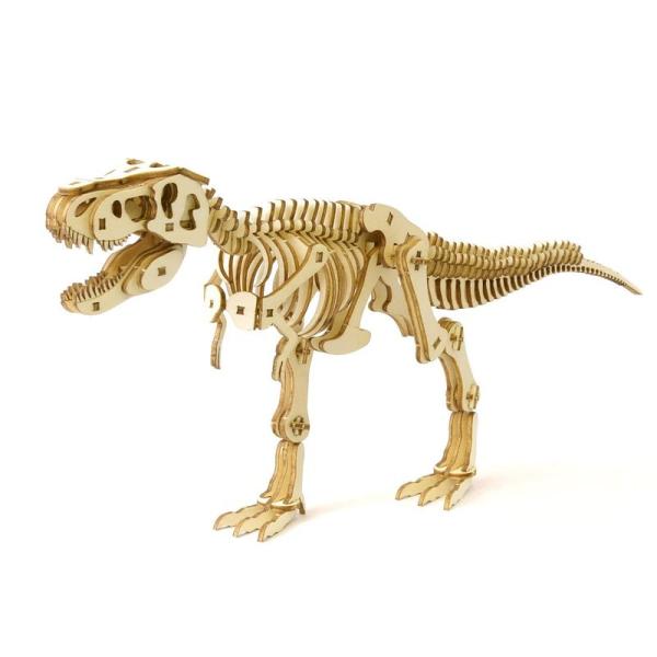 【商品名】　ki-gu-mi ティラノサウルス - 小学生 から 大人 まで 楽しめる 木製 3D 立体パズル DIY 工作キット - 男の子 女の子  【商品説明】　・【おうち時間をお子さんと】子供も大人もたまにはゲームやスマホから離れて...