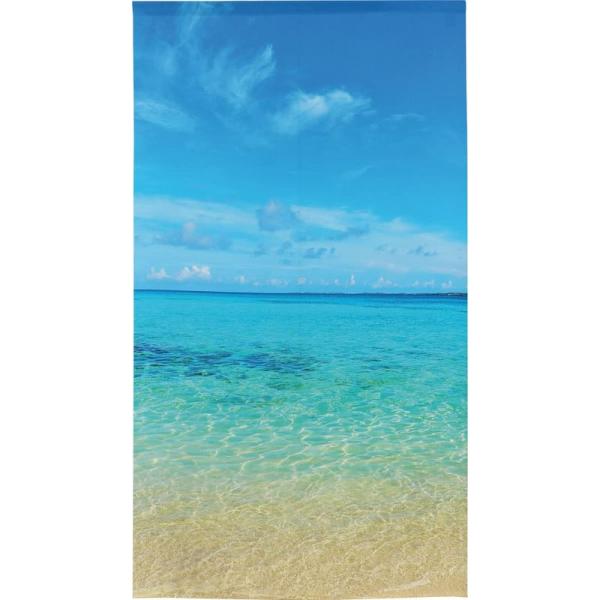 【商品名】　のれん工房 のれん 風景 景色 空 青空 タペストリー ポスター 背景幕 青空と海 幅85×丈150cm 99875 【商品説明】　・【サイズ】(約)幅85×丈150cm・【仕様】割れ目のないのれんです。真ん中のカットラインに沿...