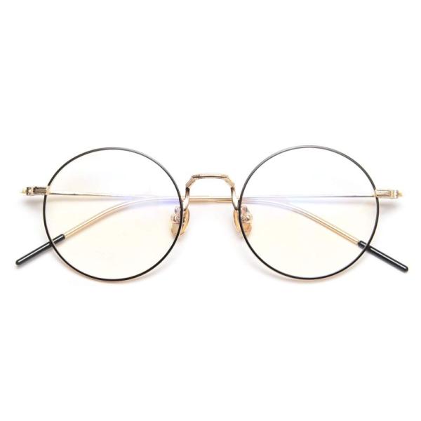 【商品名】　DOLLGER ブルーライトカット メガネ PCメガネ おしゃれ 85%ブルーライトカット 丸い眼鏡15g超軽量 透明レンズ 伊達メガネ ラ 【商品説明】　 【サイズ】　高さ : 4.30 cm　横幅 : 6.00 cm　奥行 ...