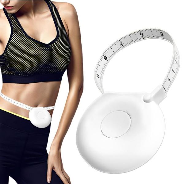 【商品名】　fogman メジャー 2m 片手操作 一人測量 自動巻取 センチ インチ 胸囲 胎児 身体測定 【商品説明】　・【5cmから始まる測定】輪にして体や物の周囲を測ることに特化しているため、テープの数値は「5cm」からスタート。メ...