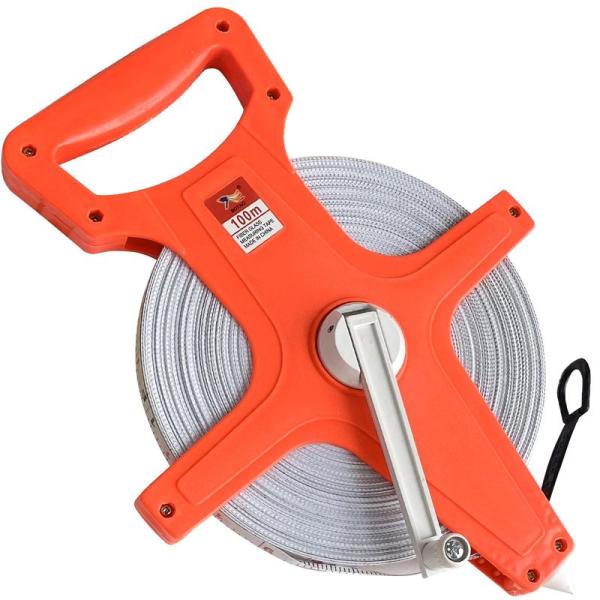 【商品名】　Socpuro 土地測量 巻尺 メジャー 30＆50＆100ｍ 手動式 インチ/メートル 両面目盛り 12ｍｍ幅 ファイバーグラス 定規 折 【商品説明】　・【グラスファイバー素材】巻き尺は強化グラスファイバーで作られております...