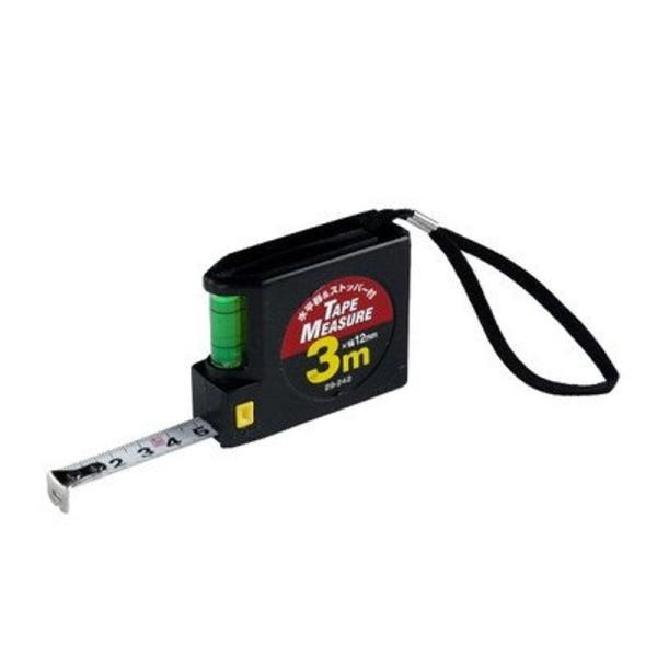 【商品名】　セイワ・プロ 水平器付３Ｍメジャーストッパー付 ＿ 【商品説明】　 【サイズ】　高さ : 3.40 cm　横幅 : 10.20 cm　奥行 : 13.70 cm　重量 : 100.0 g　※梱包時のサイズとなります。商品自体のサ...