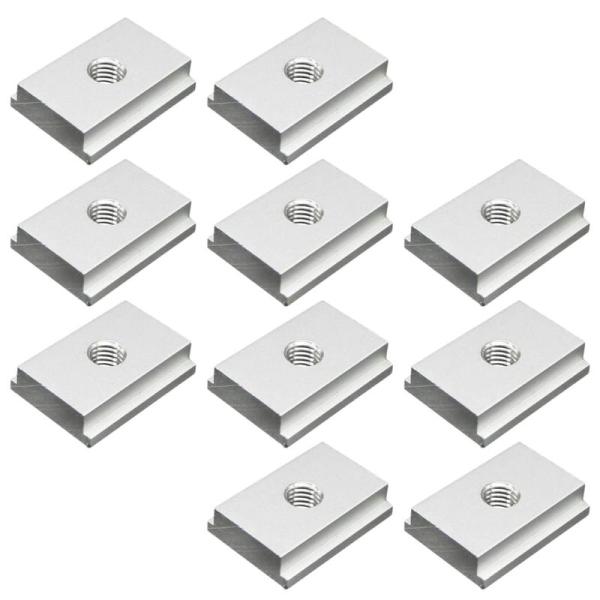 【商品名】　ENN LLC Tスロットファスナー Tスロットナット Tトラックスライドナット 10個セット (M8) 【商品説明】　・Tスロットトラックにも取り付け可能。様々なバリエーションのジグづくりができます。・【仕様】スレッド：M8 ...