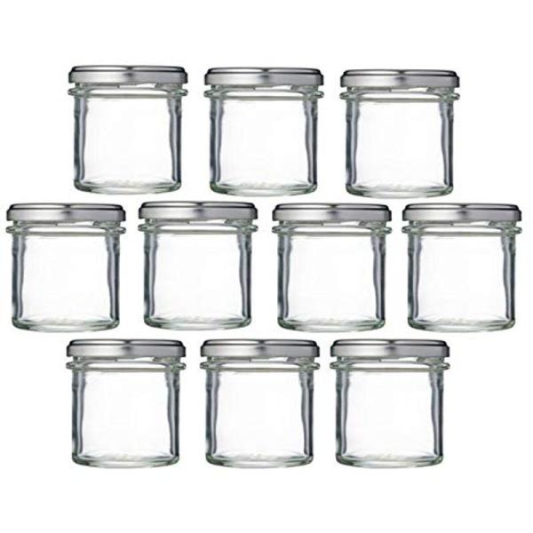 【商品名】　ガラスビン.comガラス瓶 広口 蓋付 ジャム瓶 C-140ST 140ml -10本セット- (金63RTS-D) 【商品説明】　・キャップ：63ツイストCAP(金)・入数：10本・内容量：OF 140ml（瓶口いっぱいまでの...